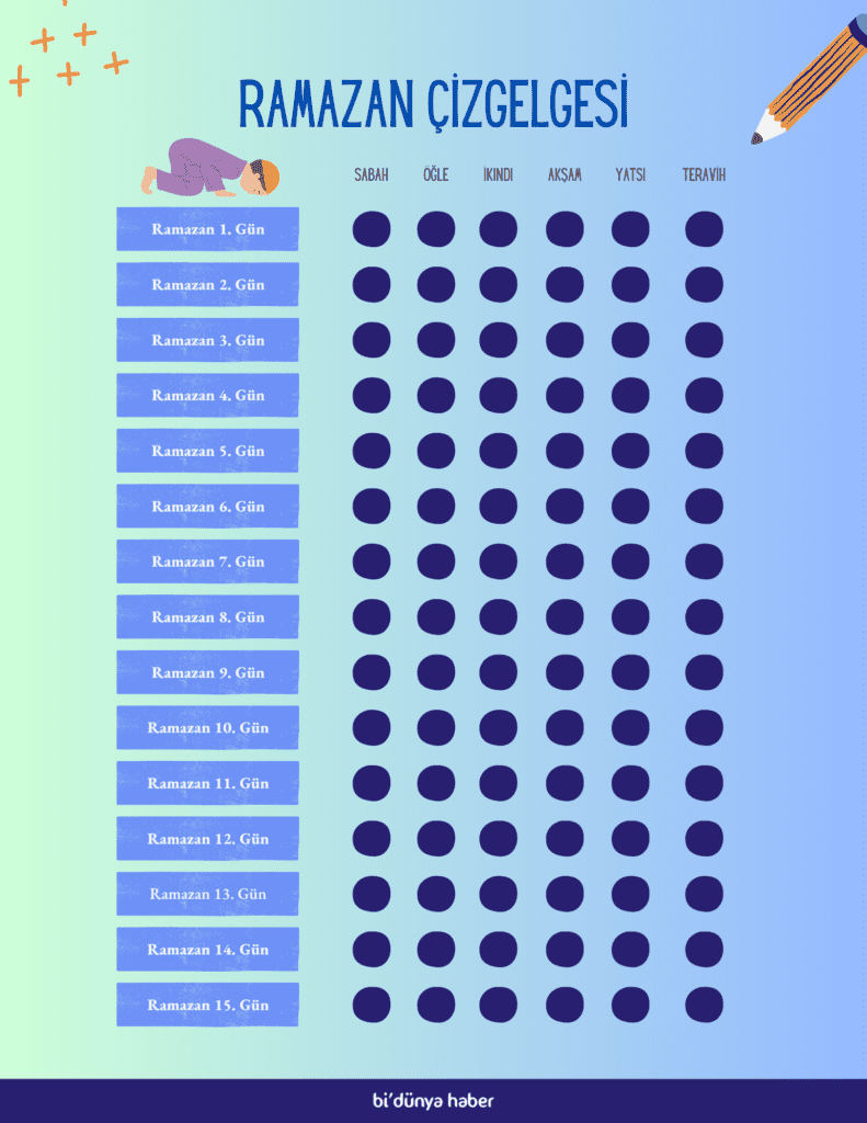 Ramazan Çizelgesi - Bi'dünya Haber